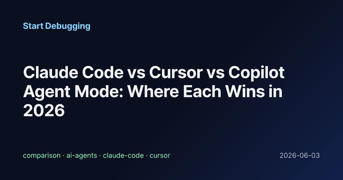 Claude Code vs Cursor vs Copilot Agent Mode: Where Each Wins in 2026 ...